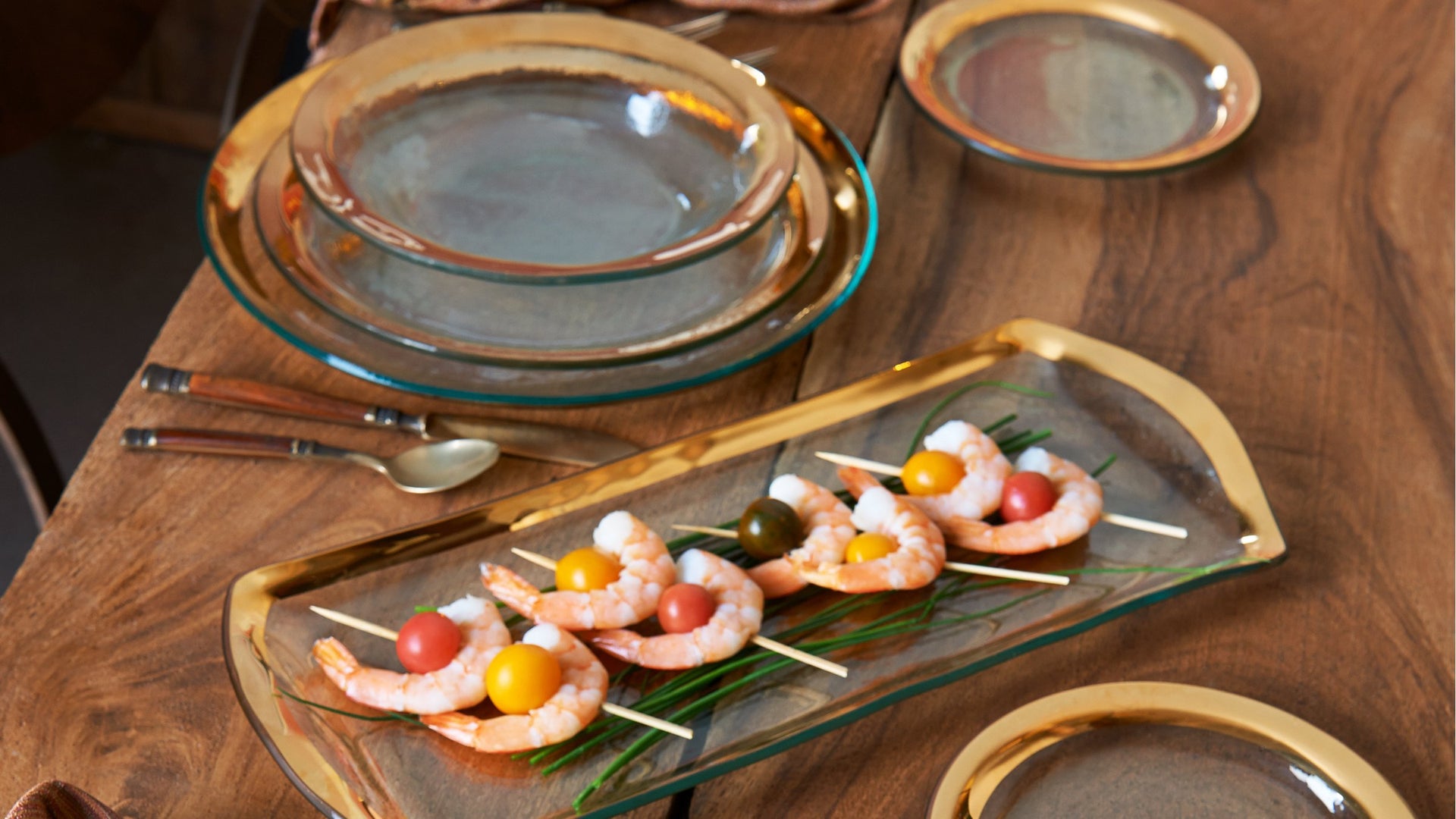 Roman Antique | Iconic Gold, Platinum Rimmed Glass Dinnerware, Serving ...