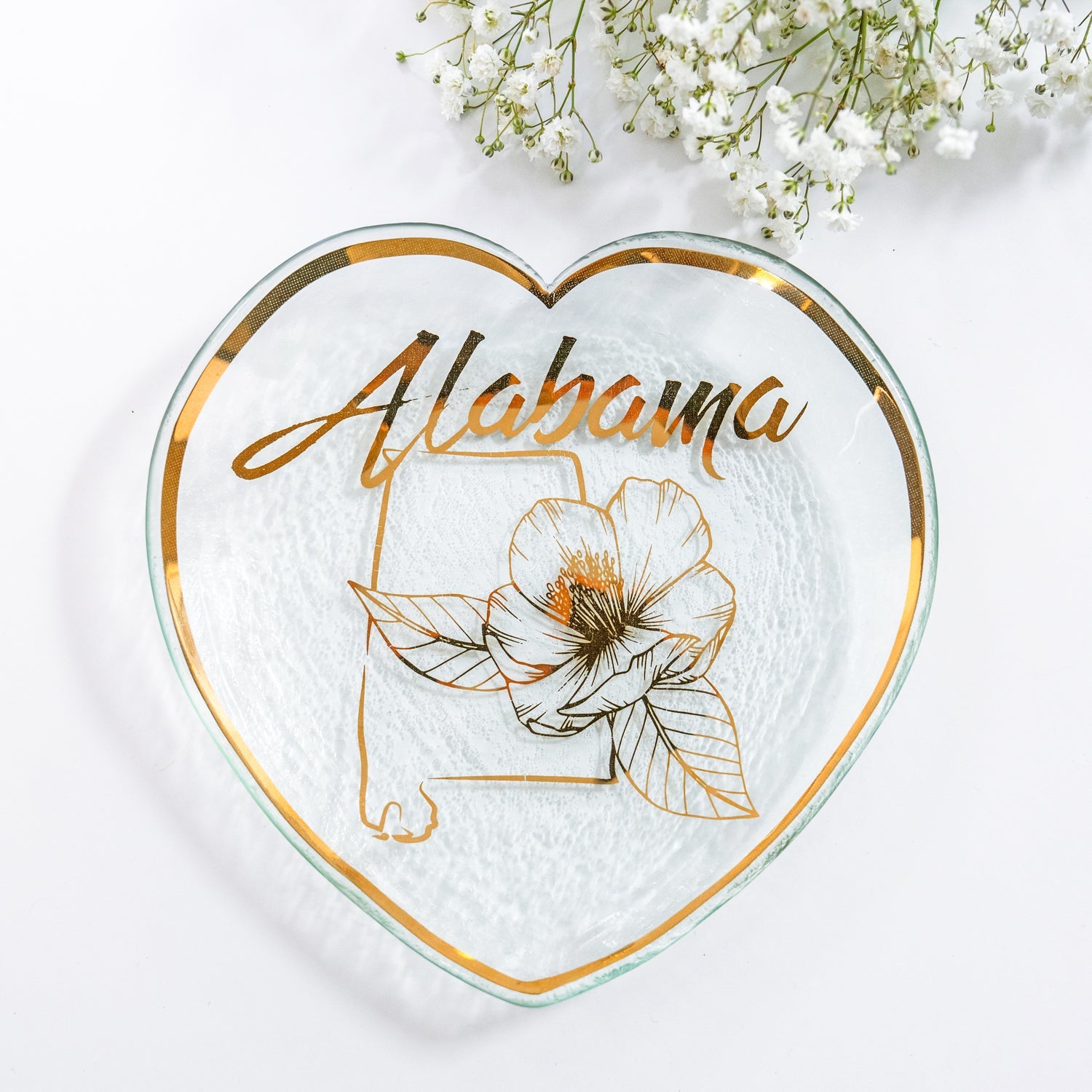 Alabama Heart Plate – Annieglass